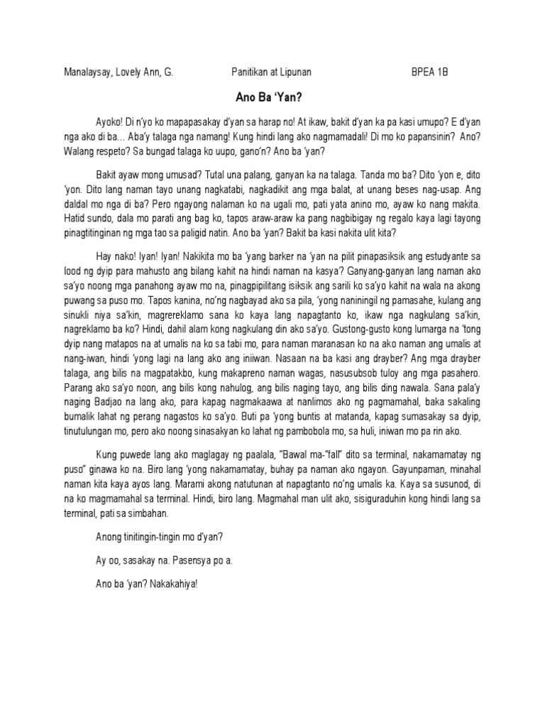 PAL - Script Monologue | PDF