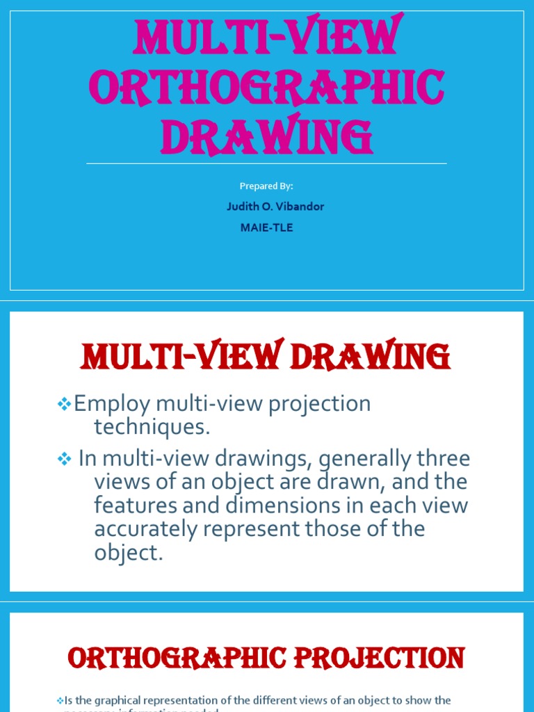 Multiview Orthographic Drawing | PDF | Computer Graphics | Space