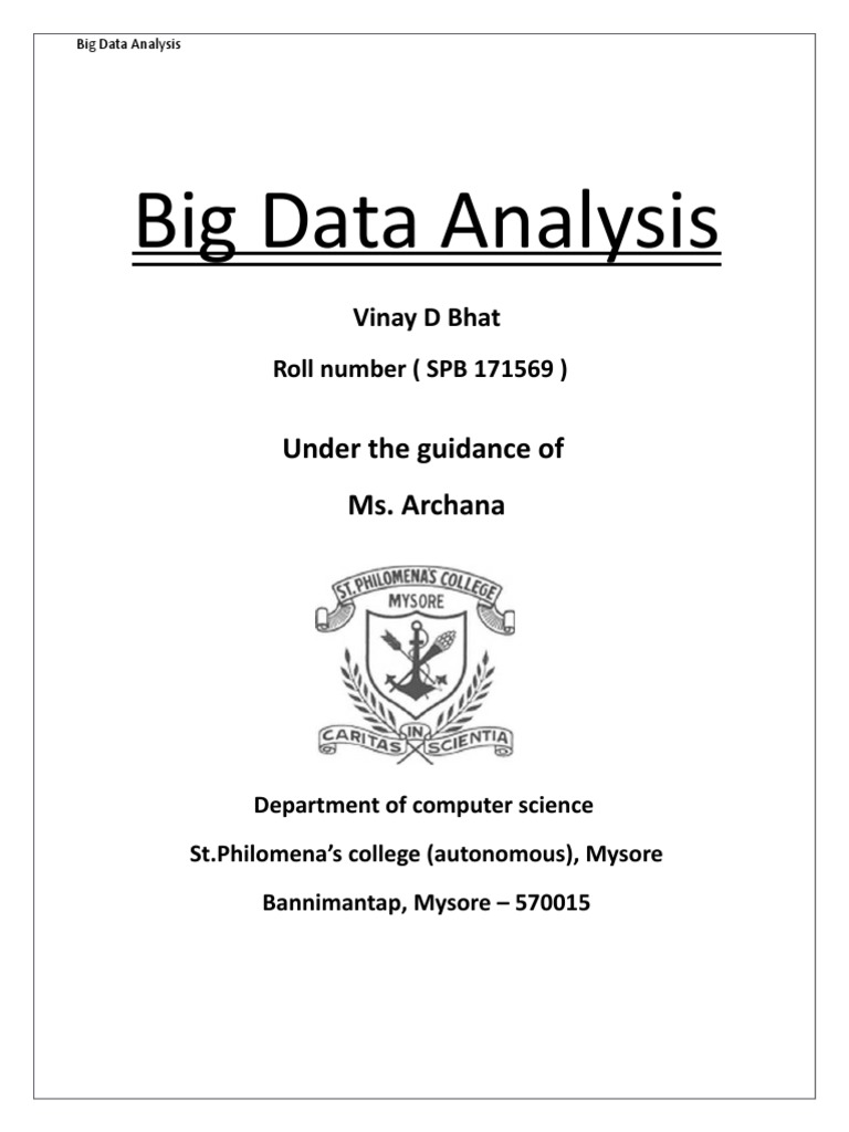 Big Data Analysis Report | PDF | Big Data | Map Reduce