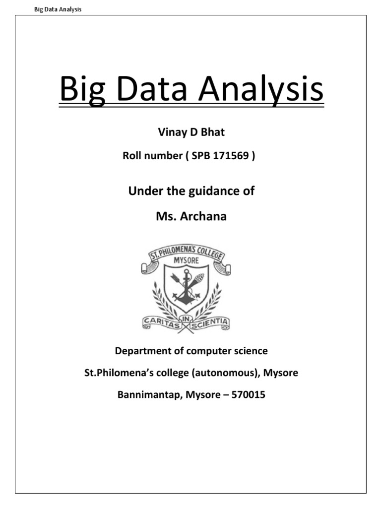 Big Data Analysis Report | PDF | Big Data | Map Reduce