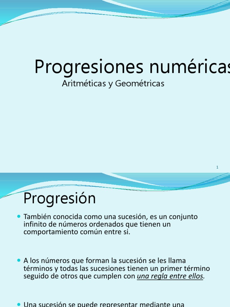 Progresiones | PDF | infinito | Secuencia