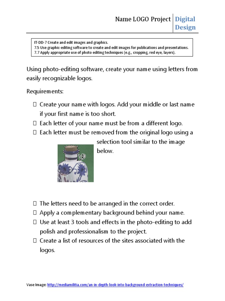 Name Logo Project | PDF | Image Editing | Art Media