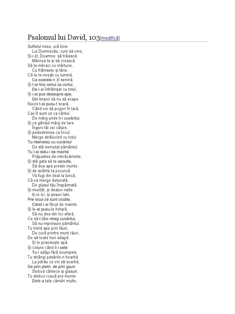 Psalmul 103 | PDF