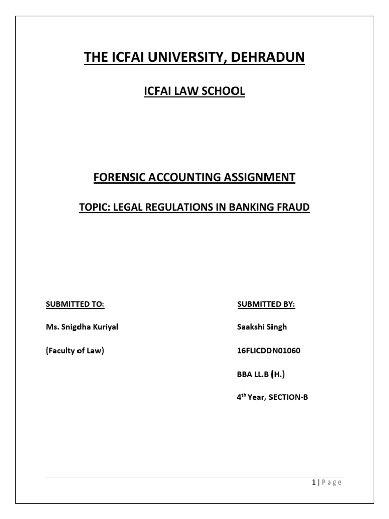 Forensic Accounting Final Project | PDF | Forgery | Fraud