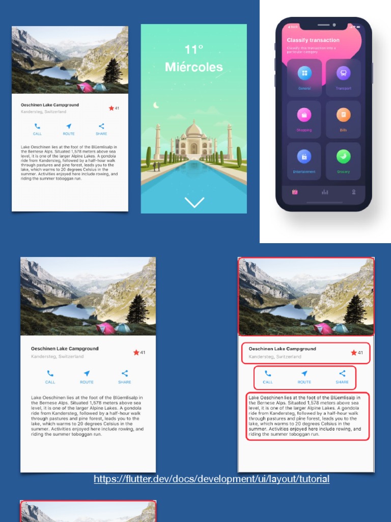 Guía paso a paso para crear una aplicación móvil con Flutter utilizando Stack, Column, PageView ...