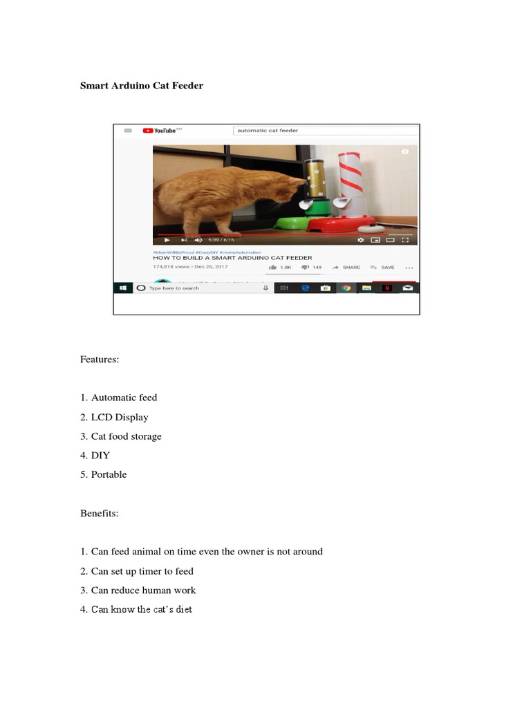 Smart Arduino Cat Feeder: Features | PDF