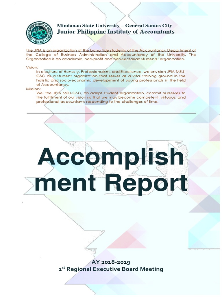 01 Accomplishment Report | Philippines | Accounting