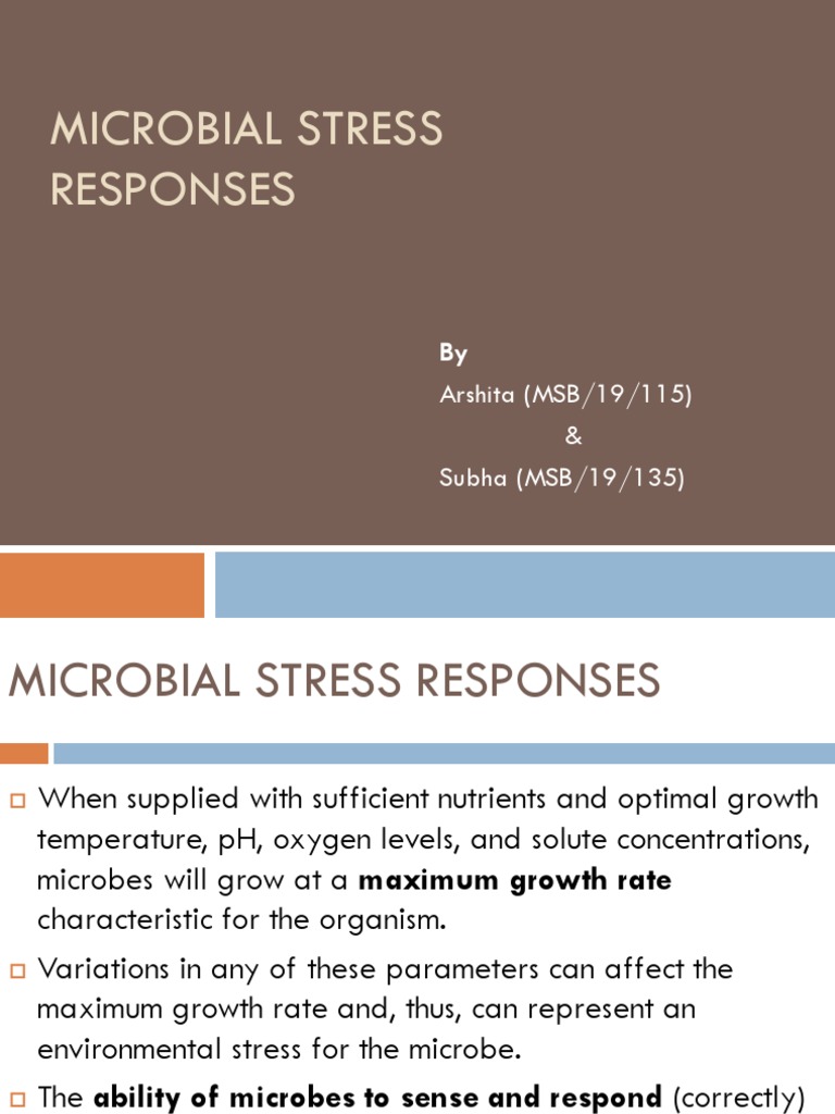 Microbial Stress Responses | PDF | Reactive Oxygen Species | Proteins