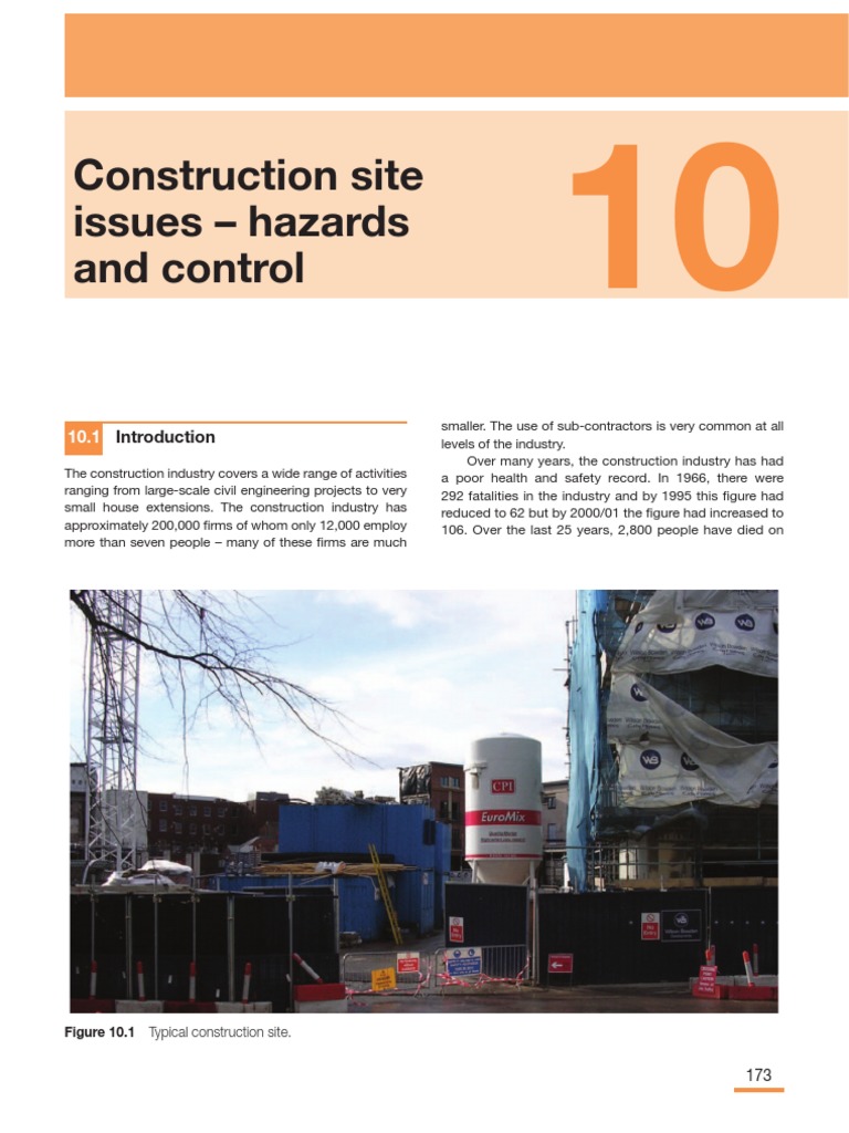 Construction Site Issues - Hazards and Control | PDF | Drinking Water ...