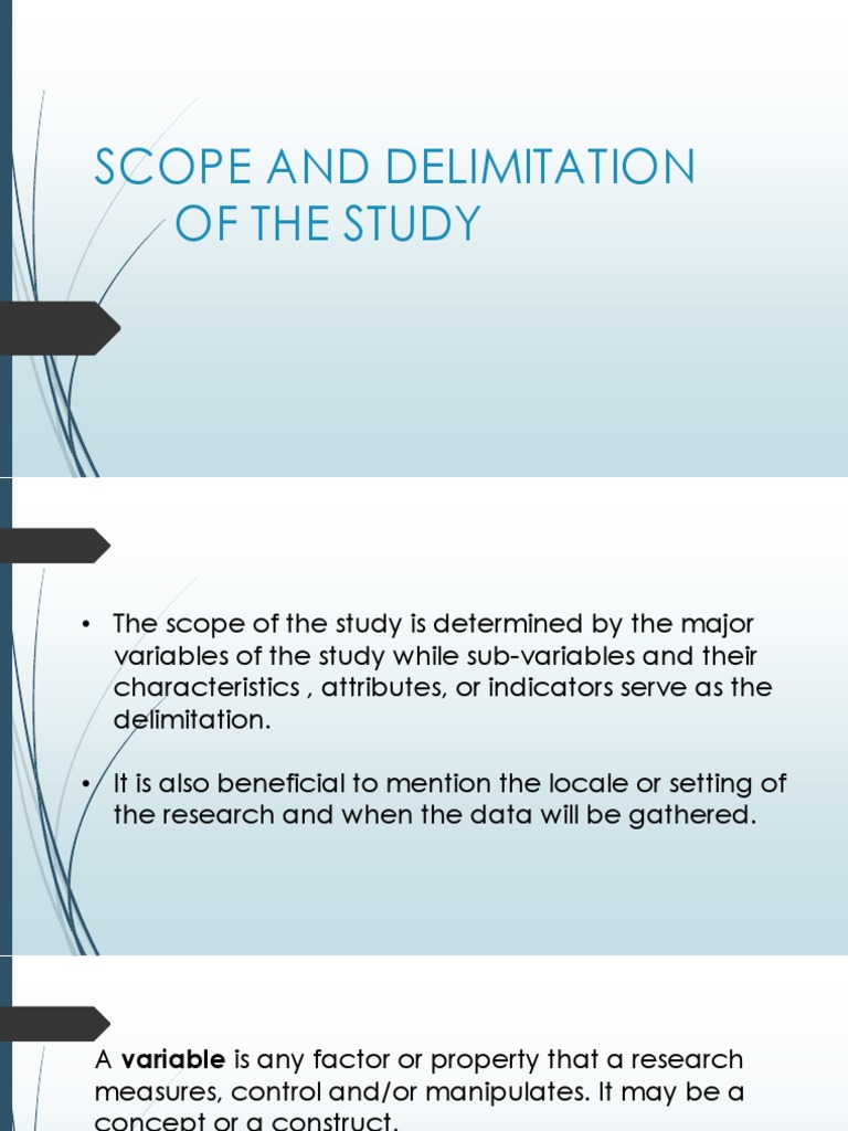 Scope and Delimitation | PDF | Scope (Computer Science) | Variable ...