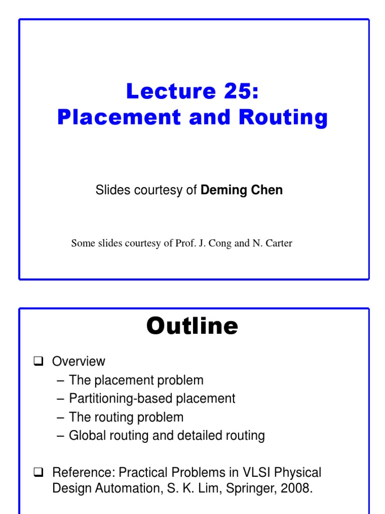 Lec25 Place Route | PDF | Routing | Vertex (Graph Theory)