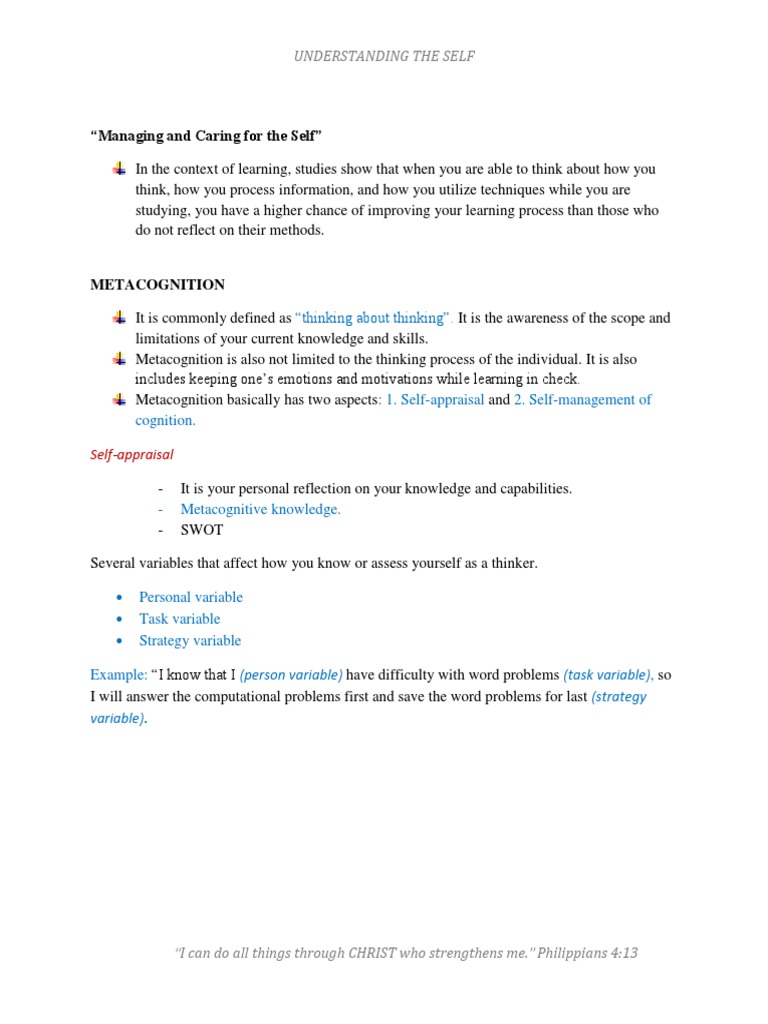 Metacognition Uts | PDF | Metacognition | Neuropsychological Assessment