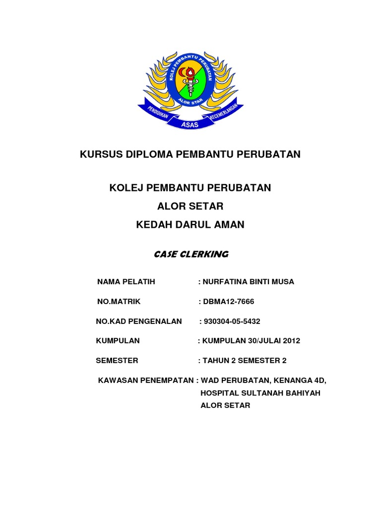 Kursus Diploma Pembantu Perubatan Kolej | PDF
