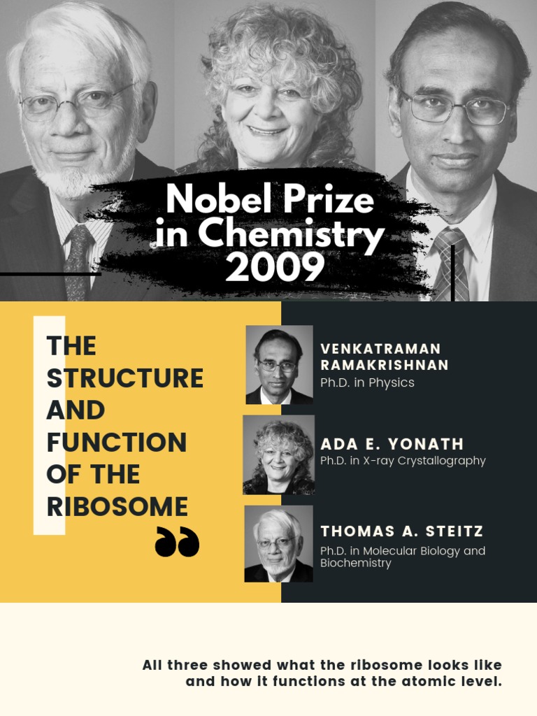 Nobel Prize in Chemistry 2009: Structure and Function of the Ribosome | PDF