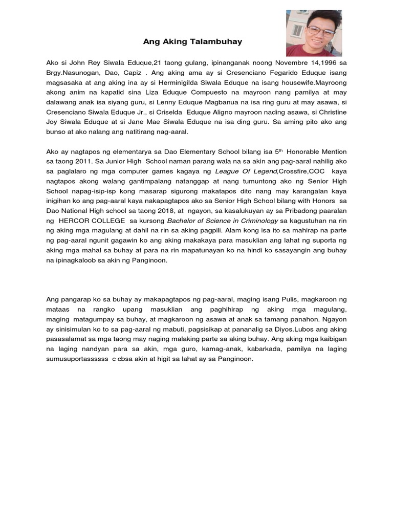 Ang Aking Talambuhay | PDF