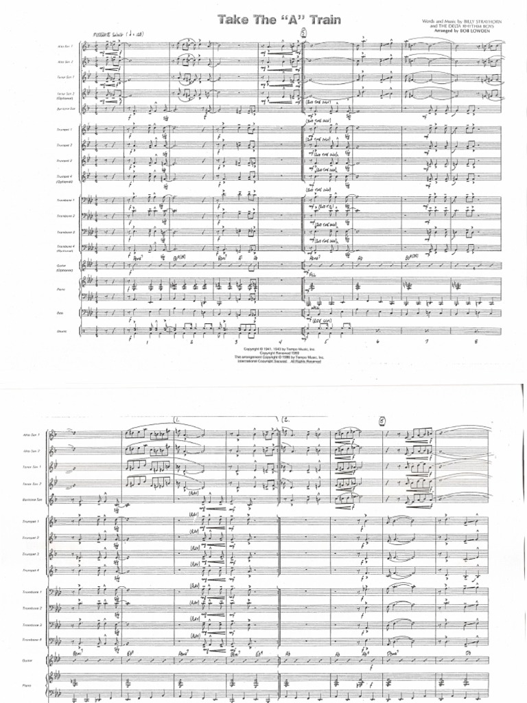 Score Take The A Train | PDF