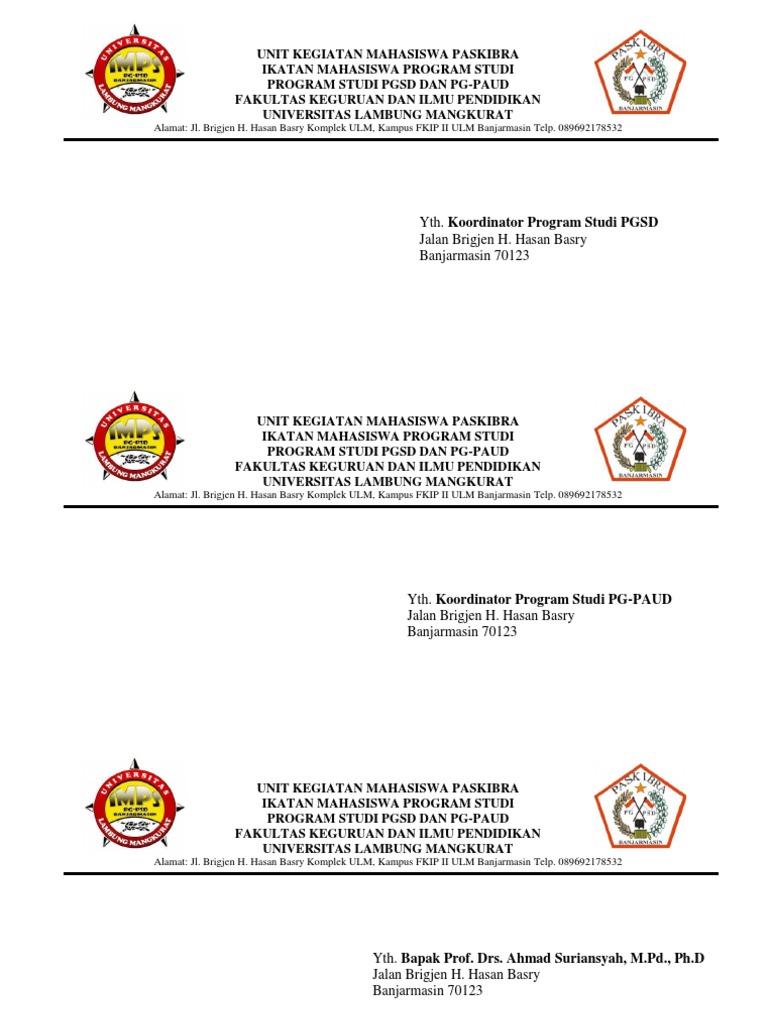 Kop Surat Undangan | PDF