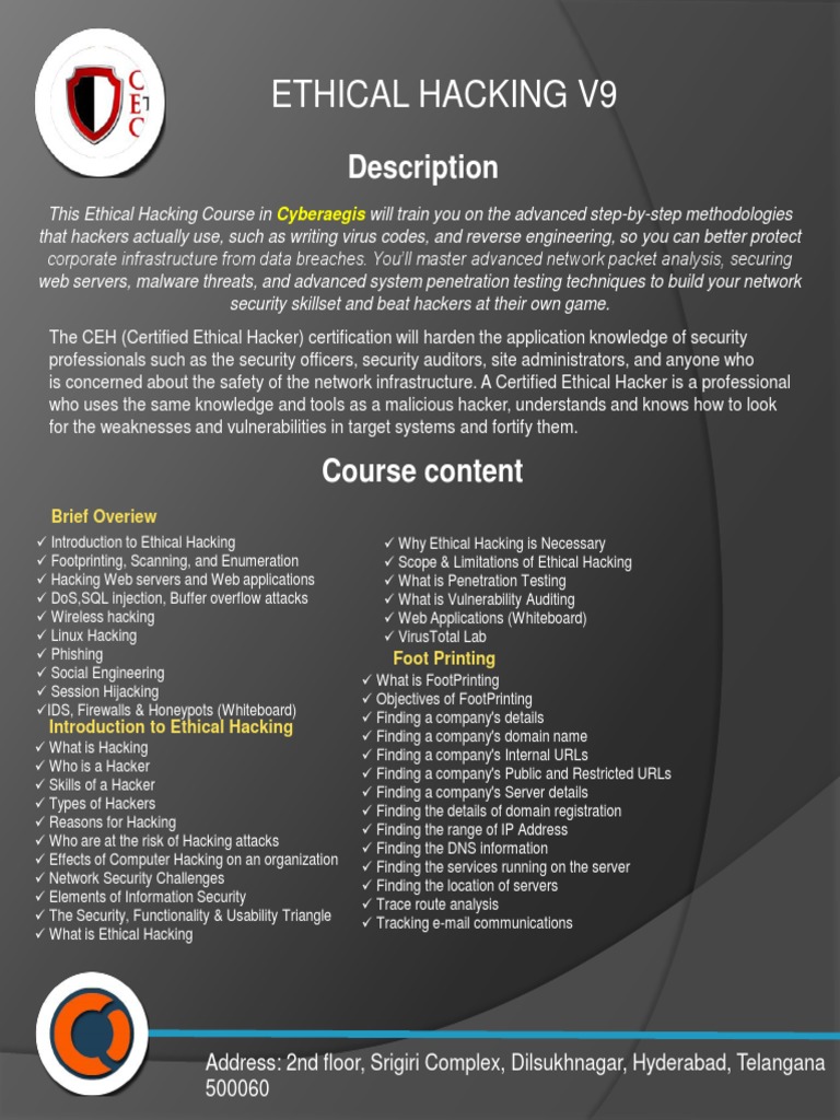 Ethical Hacking V9: Description | PDF | Denial Of Service Attack ...