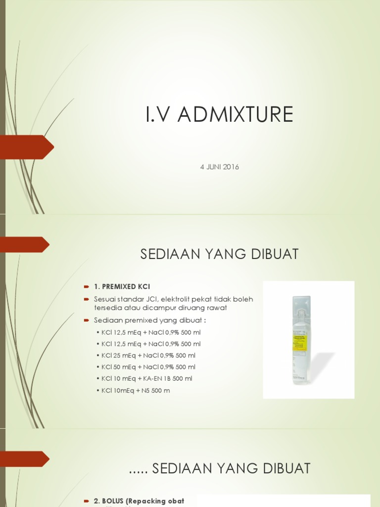 Aseptic IV ADMIXTURE | PDF | Sains & Matematika
