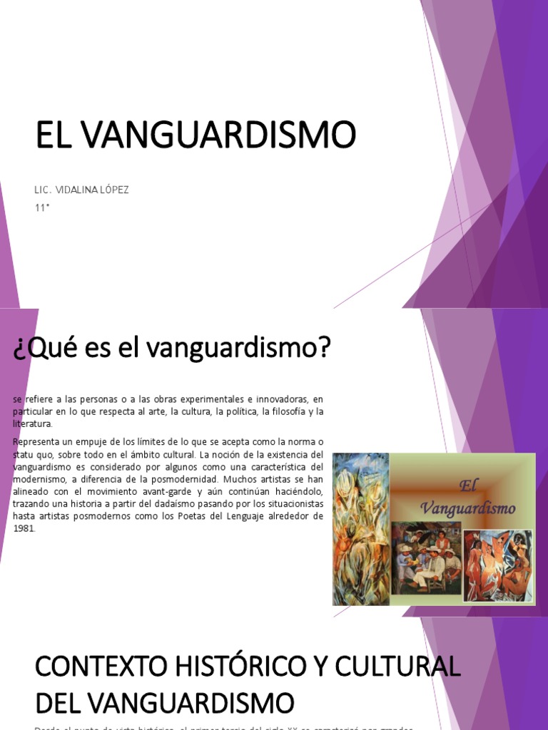 El Vanguardismo | PDF | Vanguardia | Movimientos
