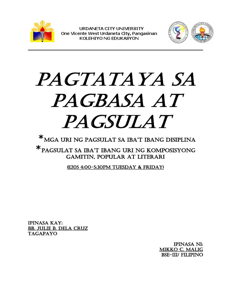 Pagbasa at Pagsulat | PDF