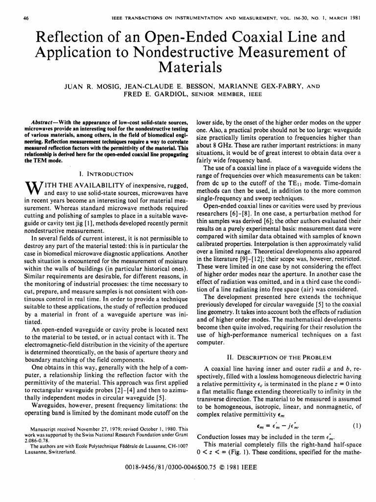 Reflection of An Open-Ended Coaxial Line and Application To ...