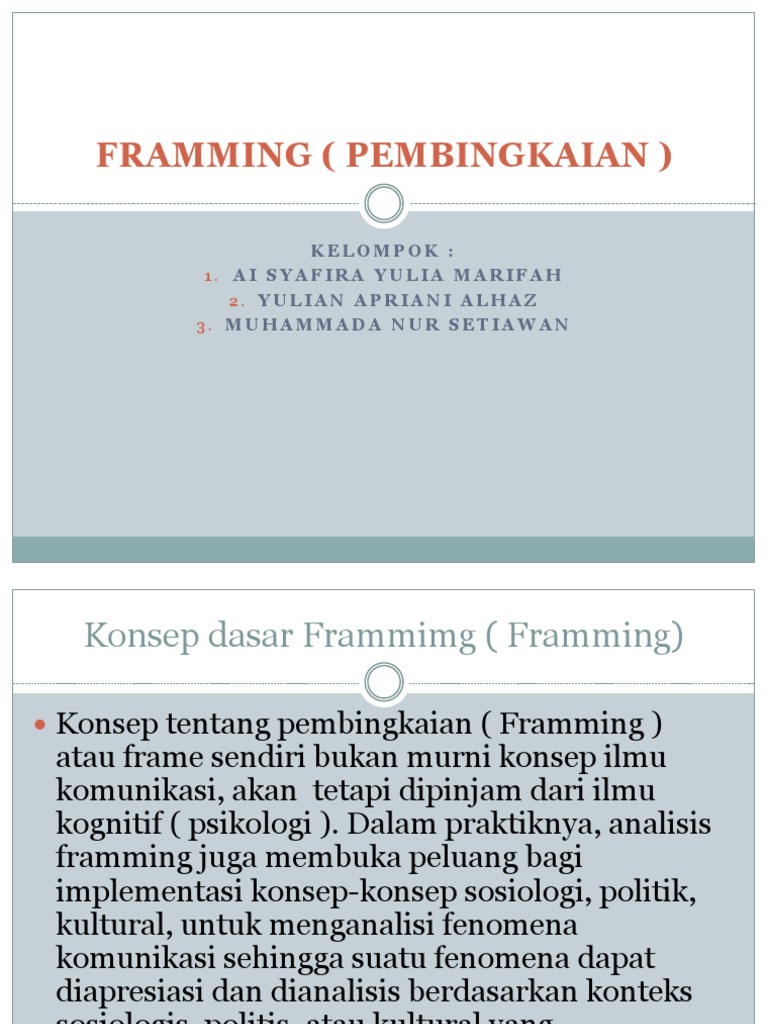 Konsep dan Pengaruh Framming dalam Keputusan | PDF
