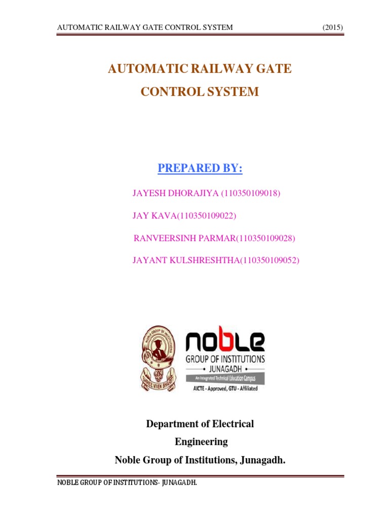 Automatic Railway Gate Control System 20 | PDF | Relay | Rectifier