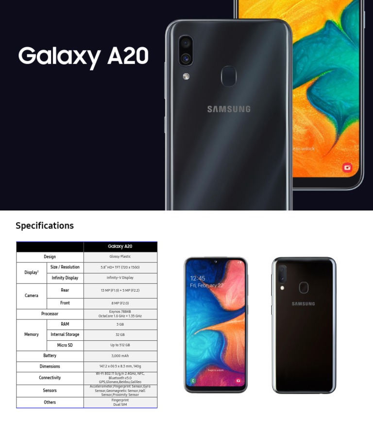 Manual Samsung Galaxy a20
