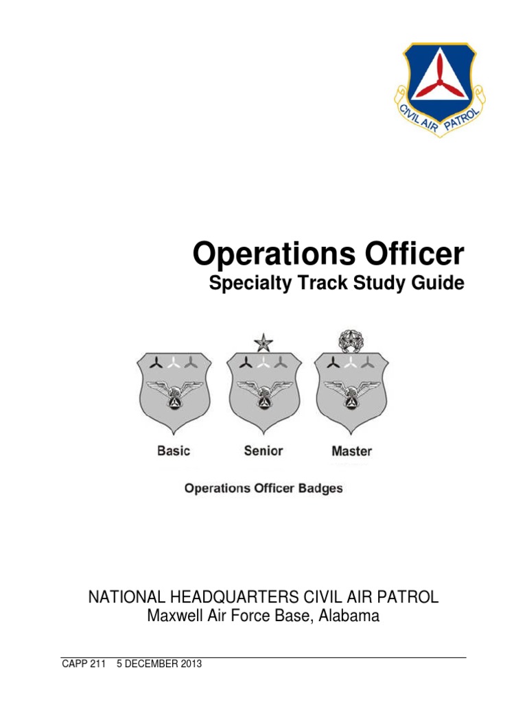 Operations Officer: Specialty Track Study Guide | PDF | Civil Air ...