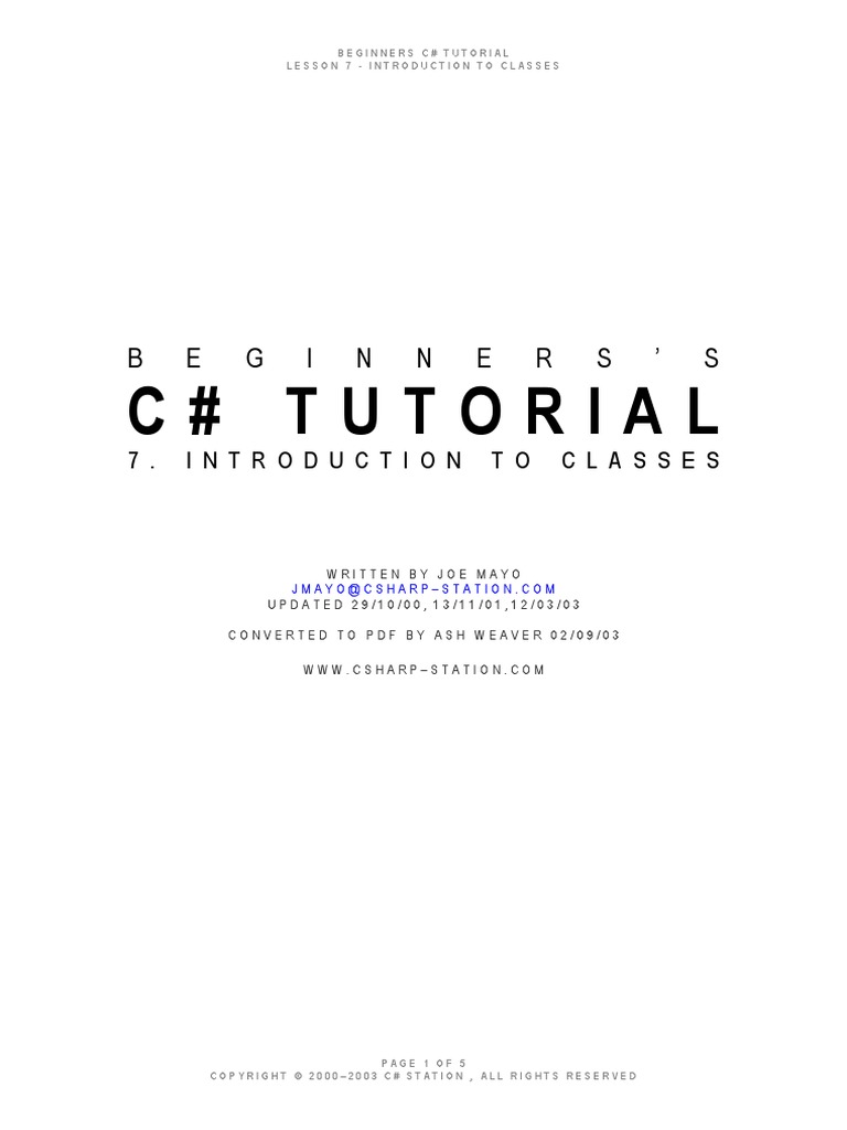 Lesson07 Pdf Pdf Constructor Object Oriented Programming Programming