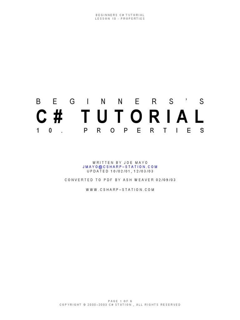 Lesson10 Pdf Pdf Method Computer Programming C Sharp Programming Language