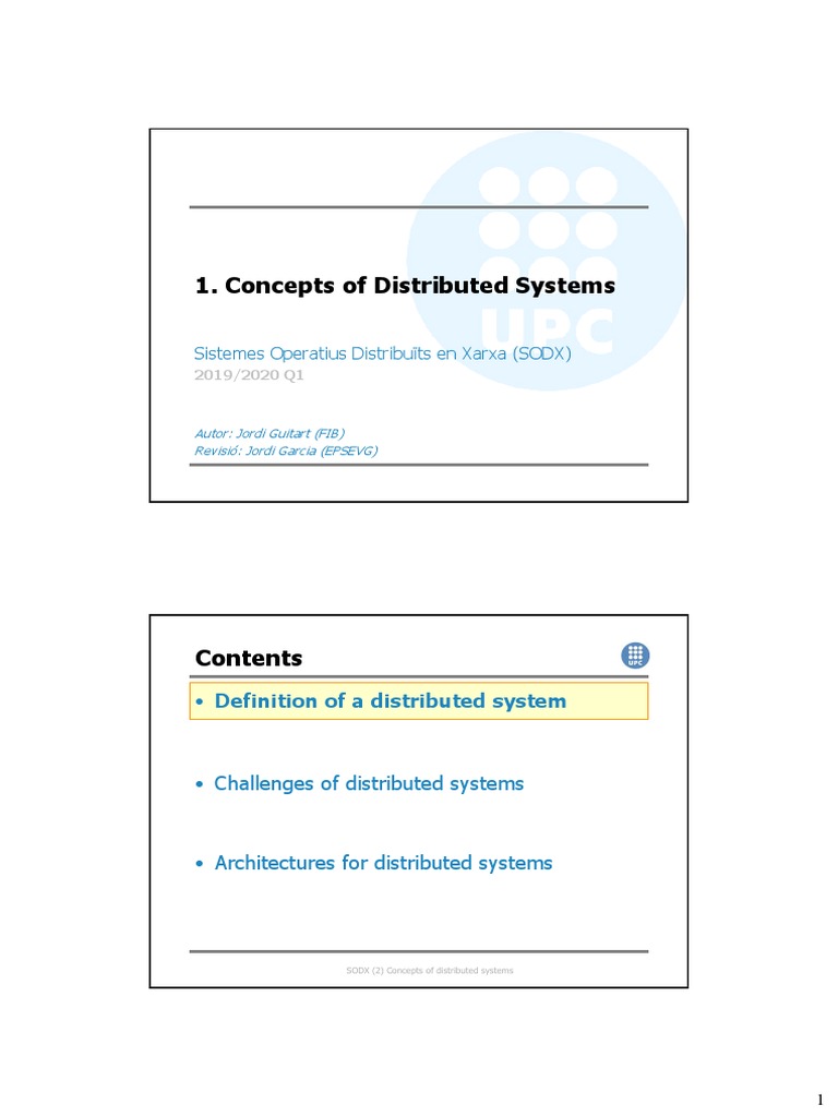 1 Concepts Of Distributed Systems Pdf Distributed Computing Client Server Model