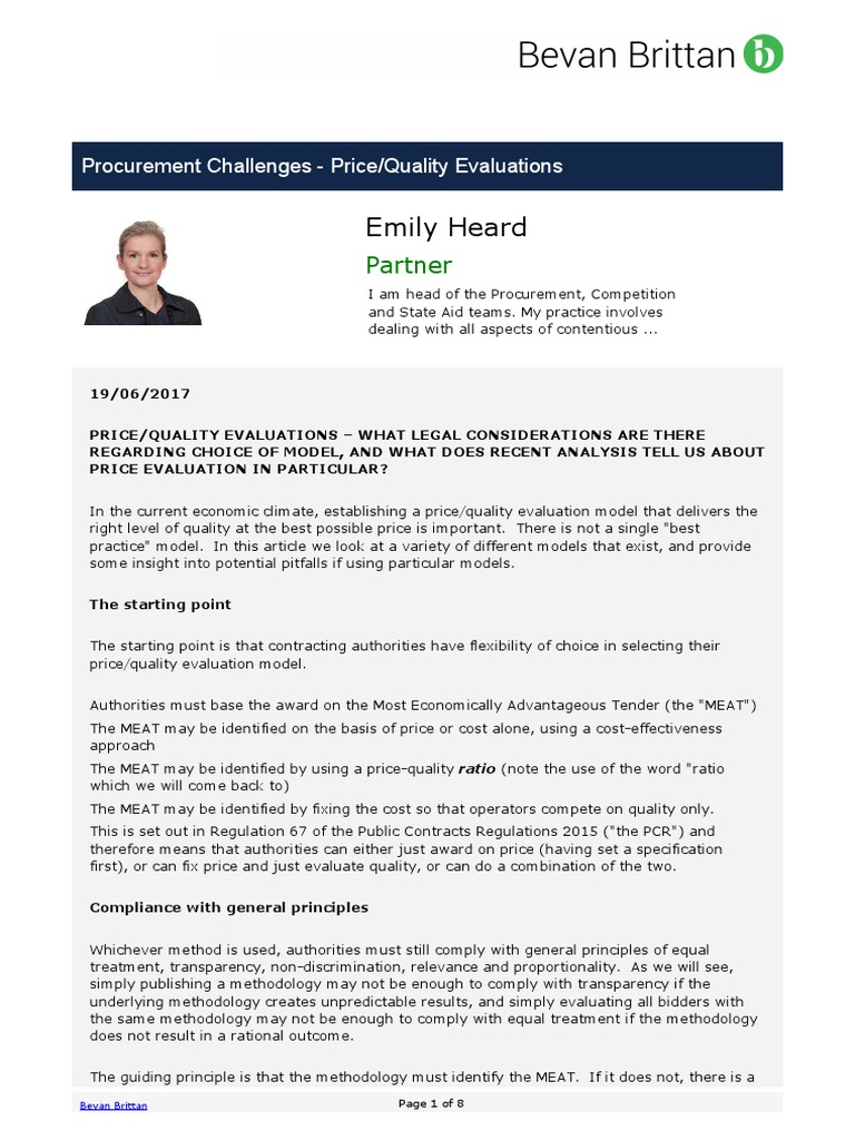 MEAT | PDF | Procurement | Evaluation