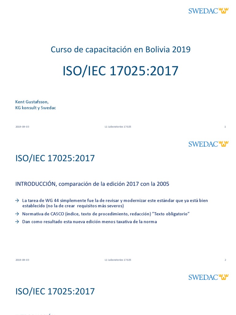 Presentacion Iso 17025 | PDF | Calibración | Calidad (comercial)