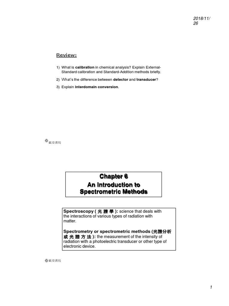 Chapter 6 An Introduction To Spectrometric Methods | PDF ... Chapter 6 An Introduction To Spectrometric Methods | PDF ...
