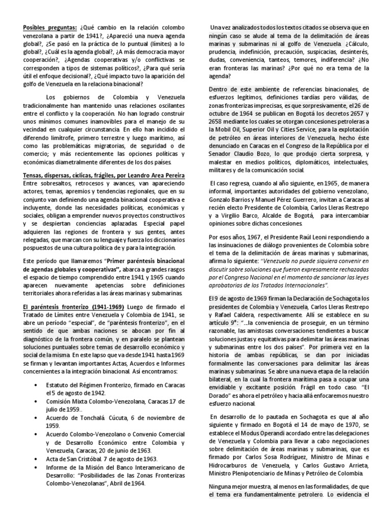 1) Resumen Golfo de Venezuela | PDF | Venezuela | Colombia