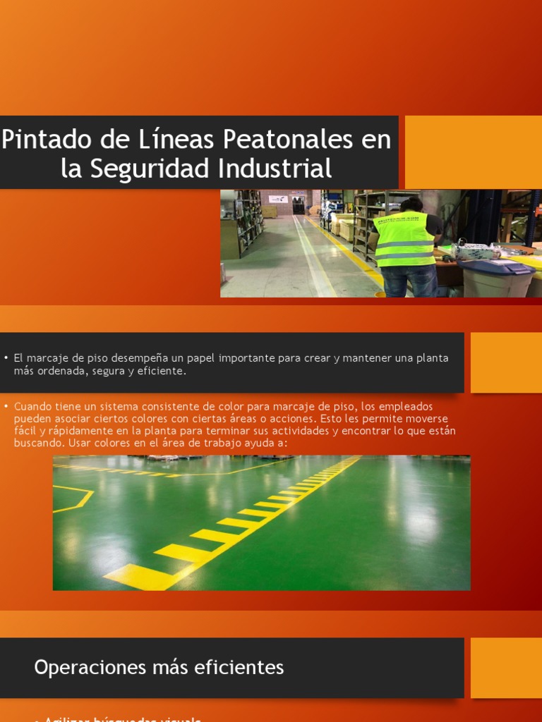 Pintado de Líneas Peatonales en La Seguridad Industrial | PDF