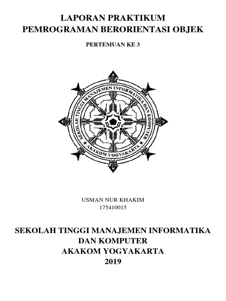 Praktikum Pemrograman OOP: Metode dan Contoh | PDF | Komputer