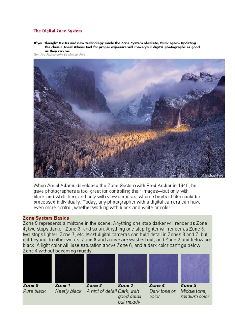The Digital Zone System | PDF | Exposure (Photography) | High Dynamic ...