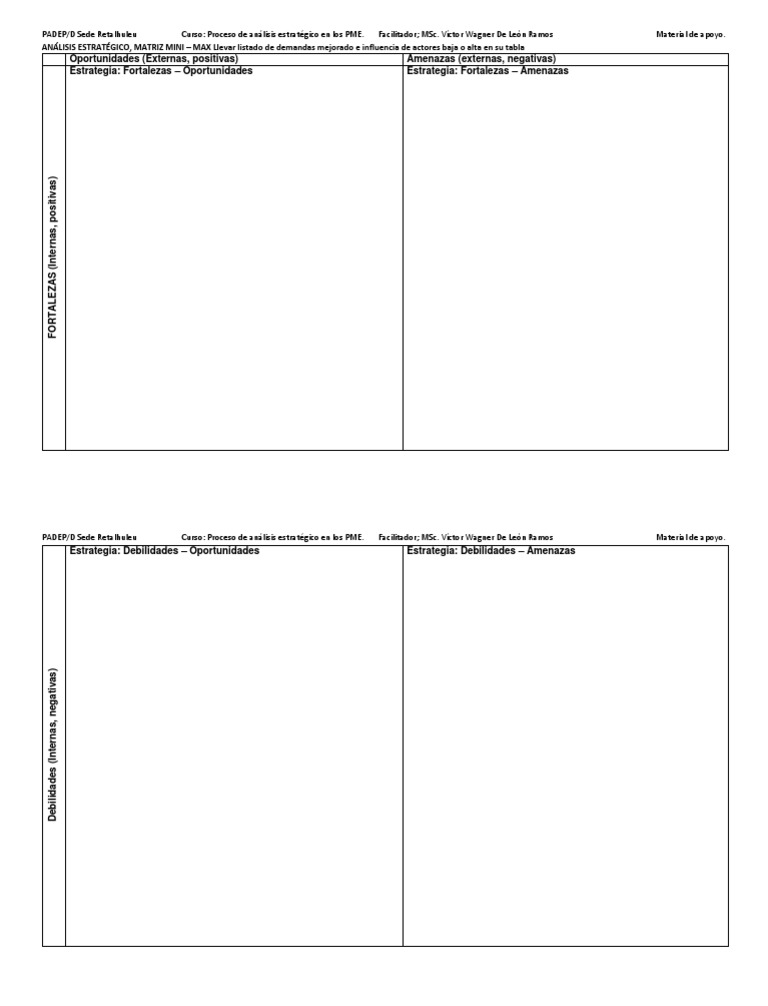 Matriz Mini Max | PDF | Negocios