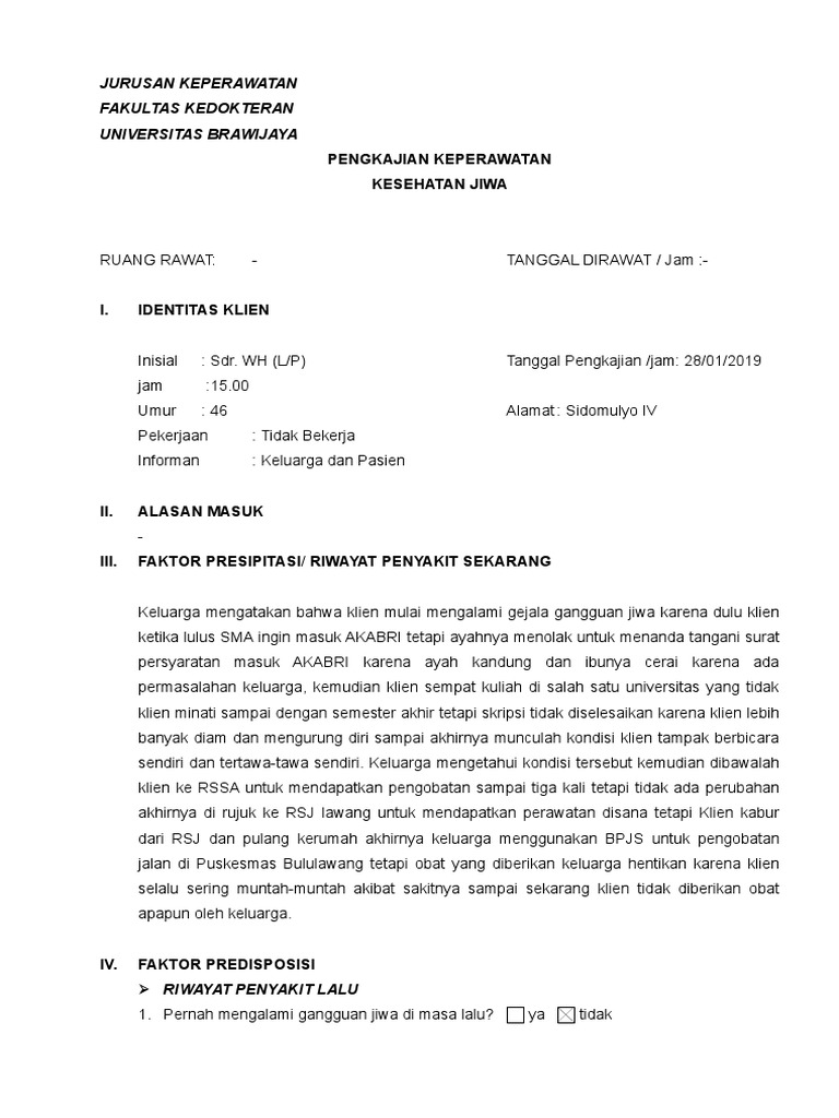 Contoh Askep Jiwa | PDF