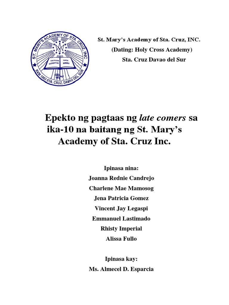 Epekto NG Pagtaas NG Late Comers | PDF