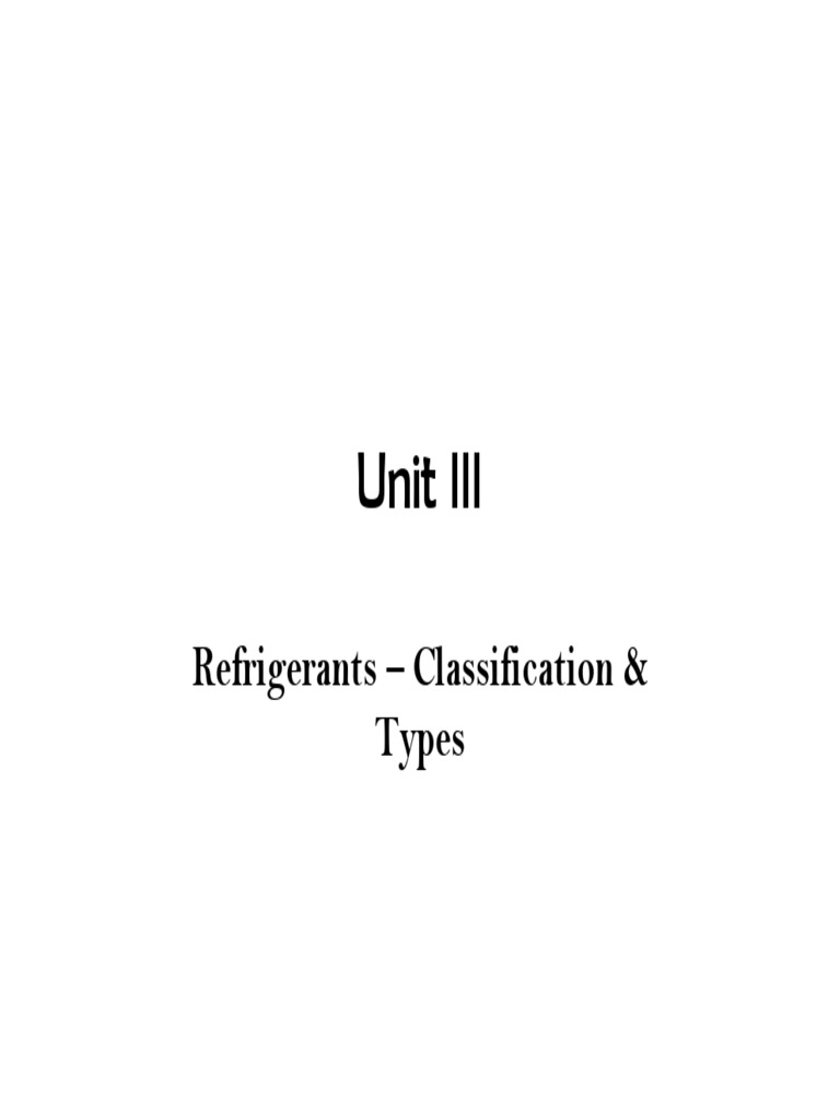 Refrigerants Classification Types | Download Free PDF | Hydrogen ...