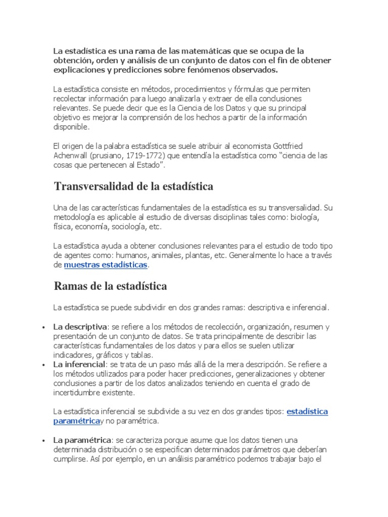 La Estadista | PDF | Estadísticas | Interacciones de disciplina académica