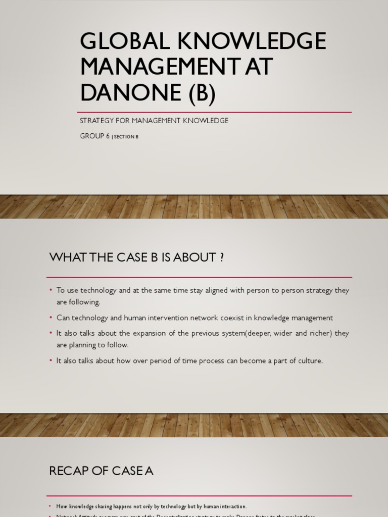Danone's Knowledge Management Strategies | PDF | Knowledge Management ...