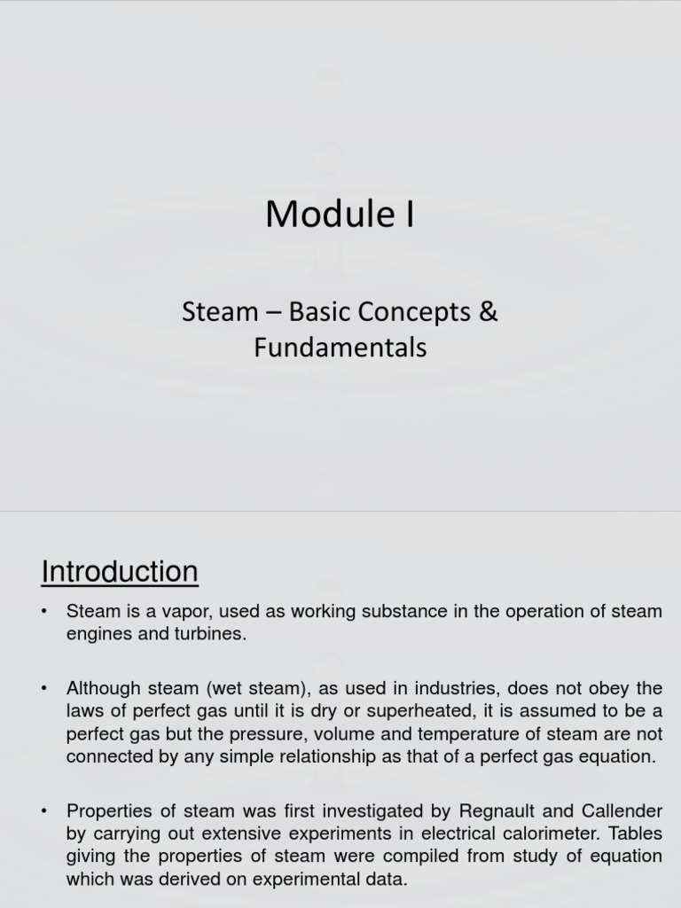 Steam - Basic Concepts &: Fundamentals | PDF | Enthalpy | Steam