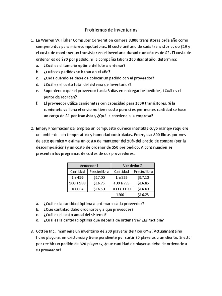 Optimización de Inventarios en Empresas | PDF | Inventario | Business
