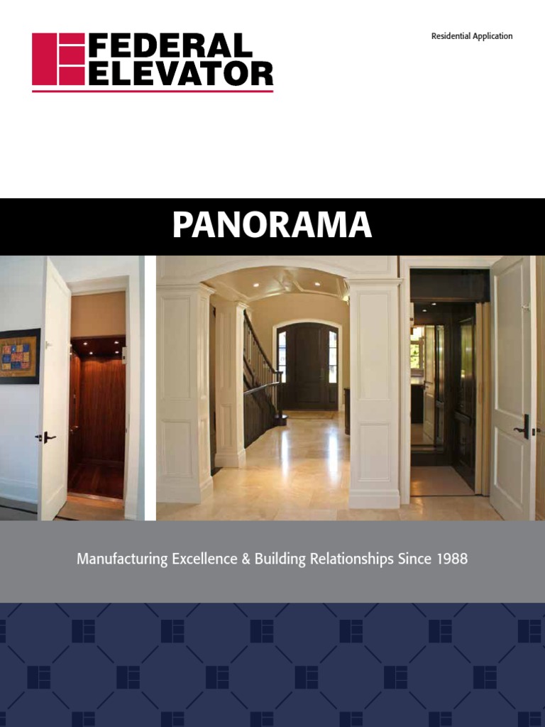 Rsidential Panorama Home Elevator Brochure 2018 | PDF | Elevator | Car