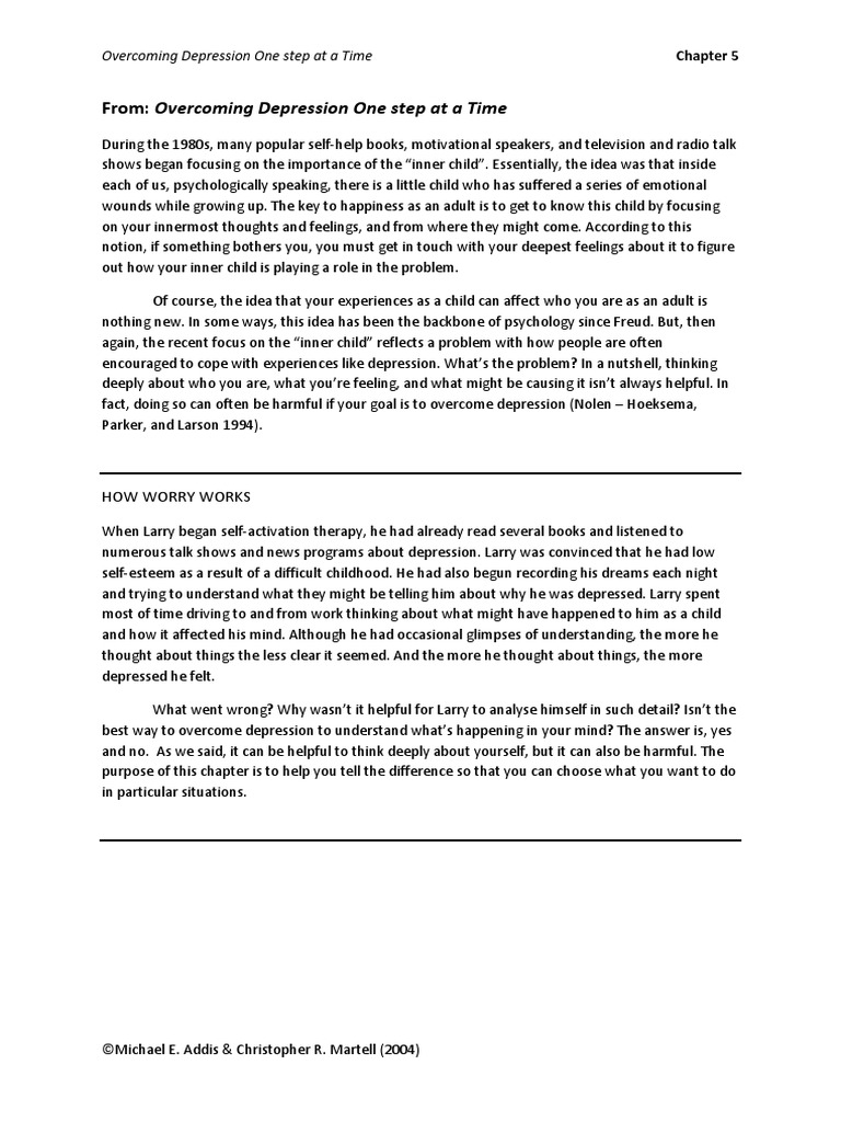 Overcoming Depression One Step at A Time | PDF | Mindfulness | Thought